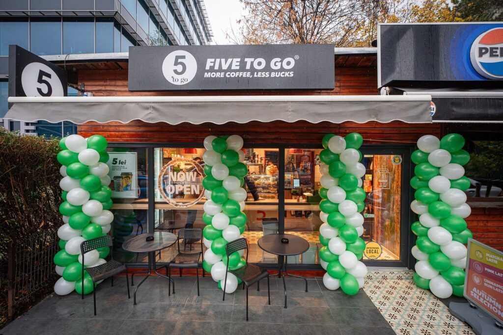 5 to Go, unul dintre cele mai cunoscute lanțuri de cafenele din România ...
